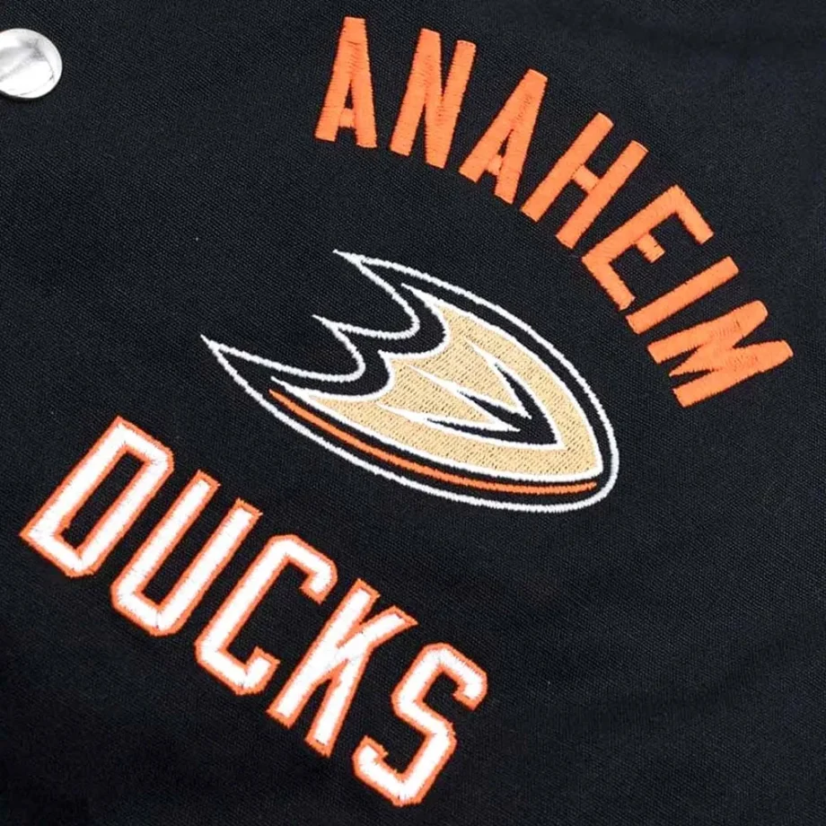 Anaheim Ducks Tailback Black Varsity Jacket - Thejacketpro