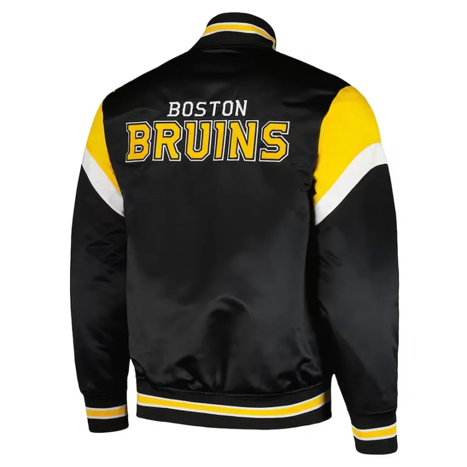 Boston Bruins Midweight Black Satin Jacket - Thejacketpro